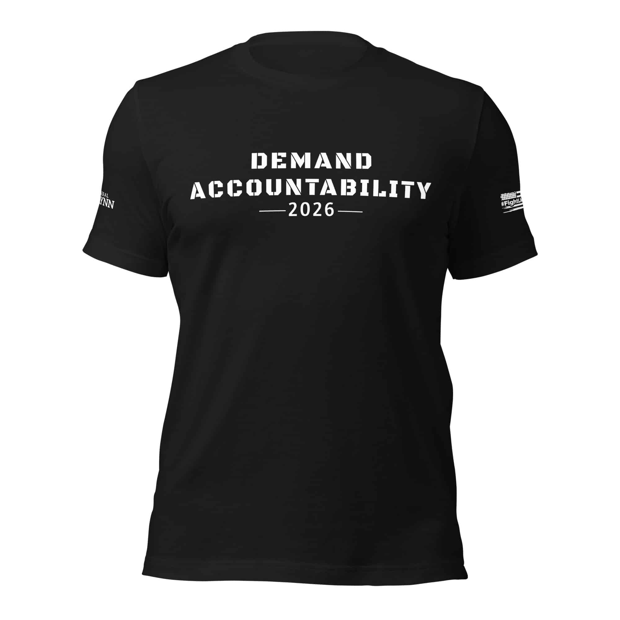 Demand Accountability — Black & White T-Shirt - GeneralFlynn.com