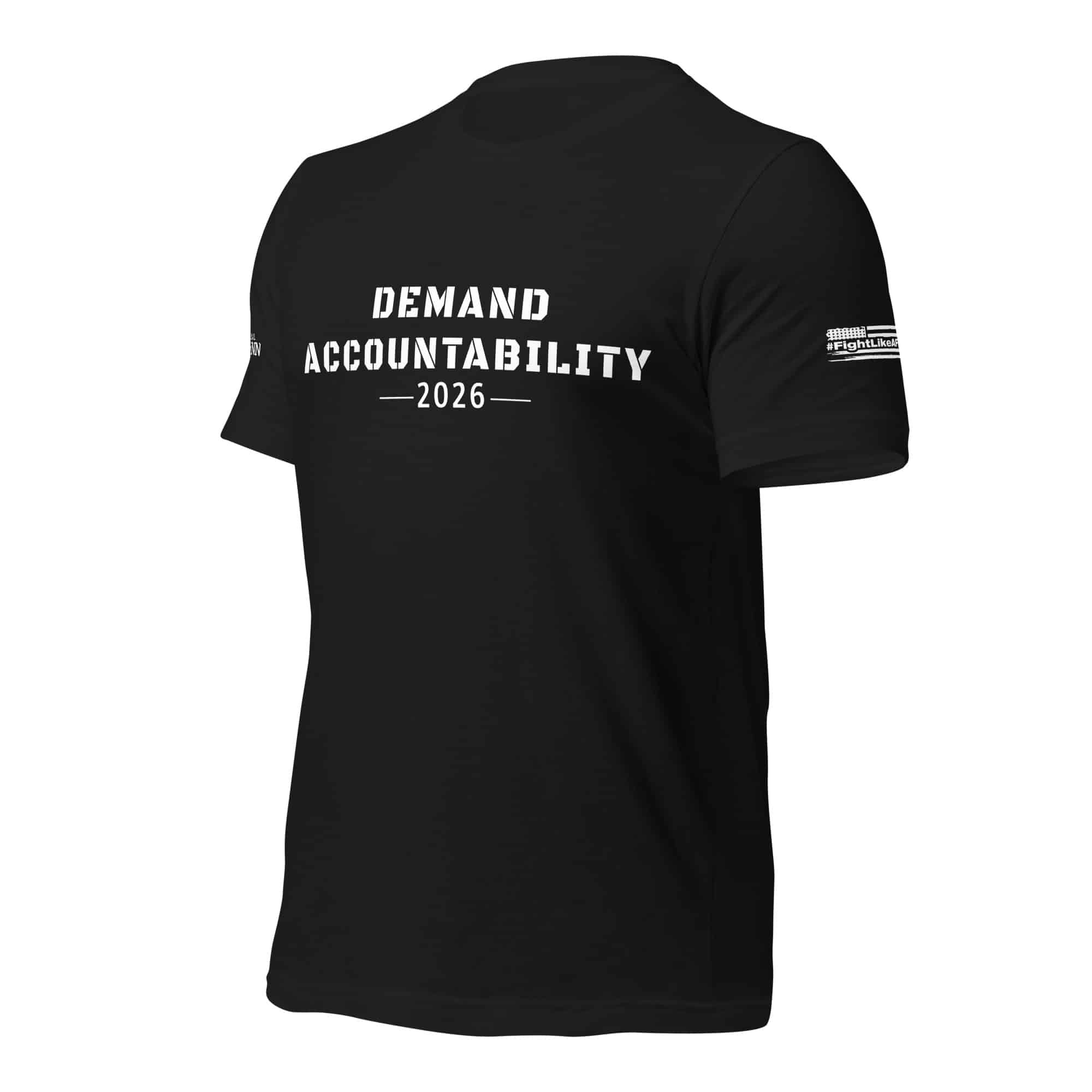 Demand Accountability — Black & White T-Shirt - GeneralFlynn.com